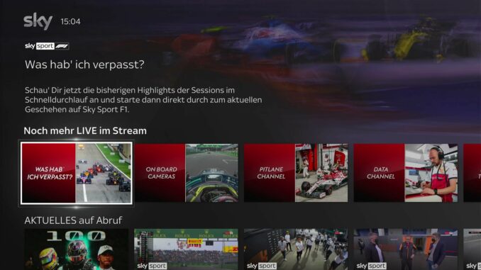 Sky Q IPTV Oberfläche – iptv.blog