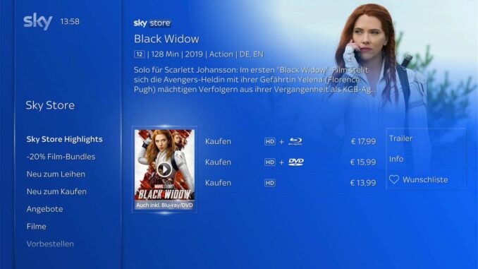 Sky Q IPTV Oberfläche – iptv.blog