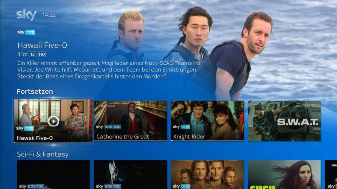 Sky Q IPTV Oberfläche – iptv.blog